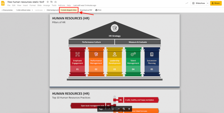How to Hide and Include Hidden Slides when Printing Handouts in Google ...