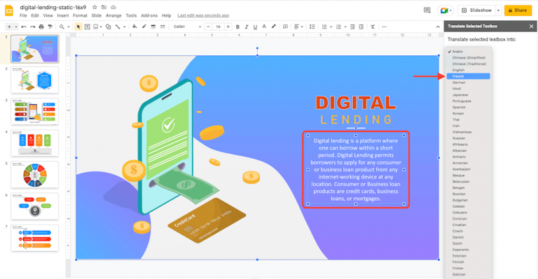 How to Translate Text in Google Slides