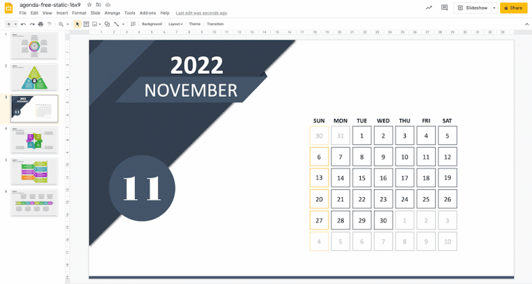 How to Insert a Calendar in Google Slides