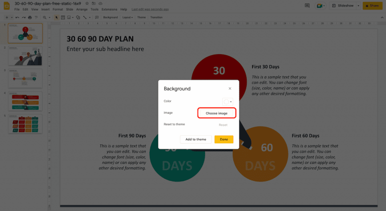 How to Change the Background Image and Color in Google Slides