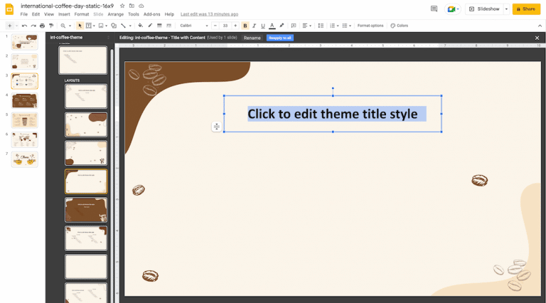 How to Edit Theme Builder (Master Slides) and Layouts in Google Slides