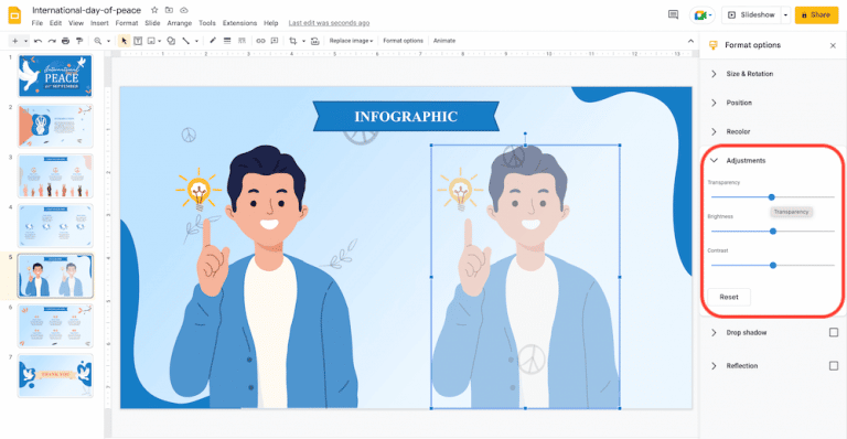 How to Make an Image Transparent in Google Slides