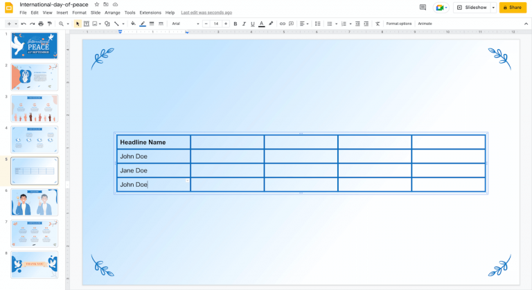 How to Add and Edit a Table in Google Slides in Just Two Steps