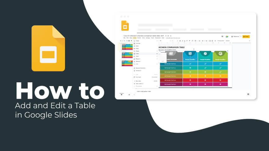 How To Add And Edit A Table In Google Slides In Just Two Steps