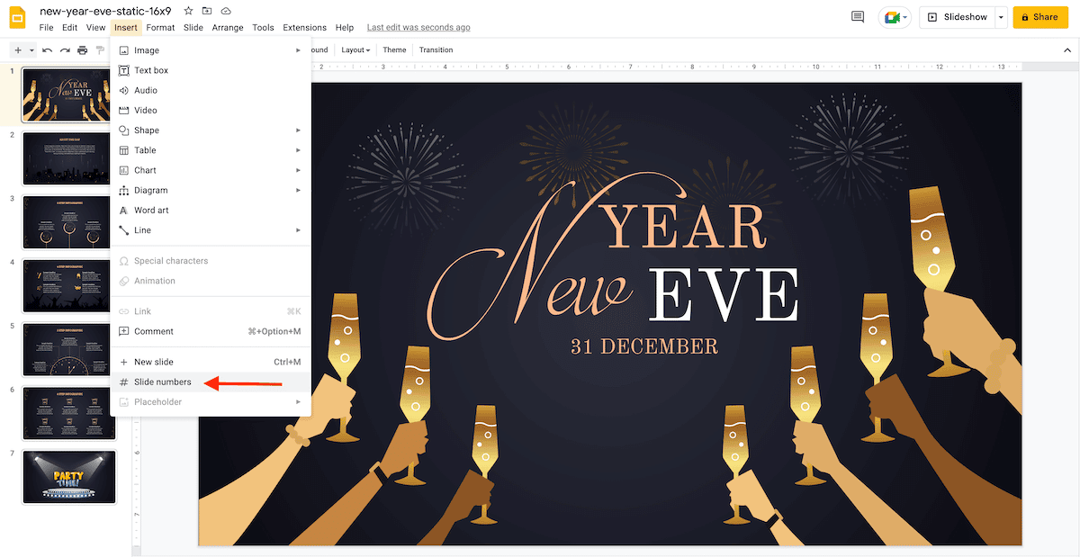 How To Add Slide Numbers In Google Slides