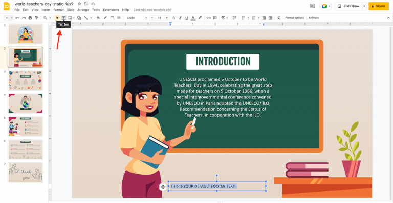 How to Add Footers in Google Slides