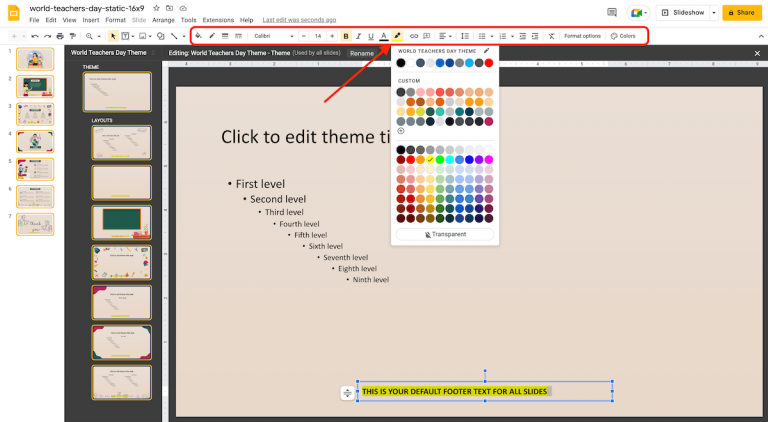 How to Add Footers in Google Slides