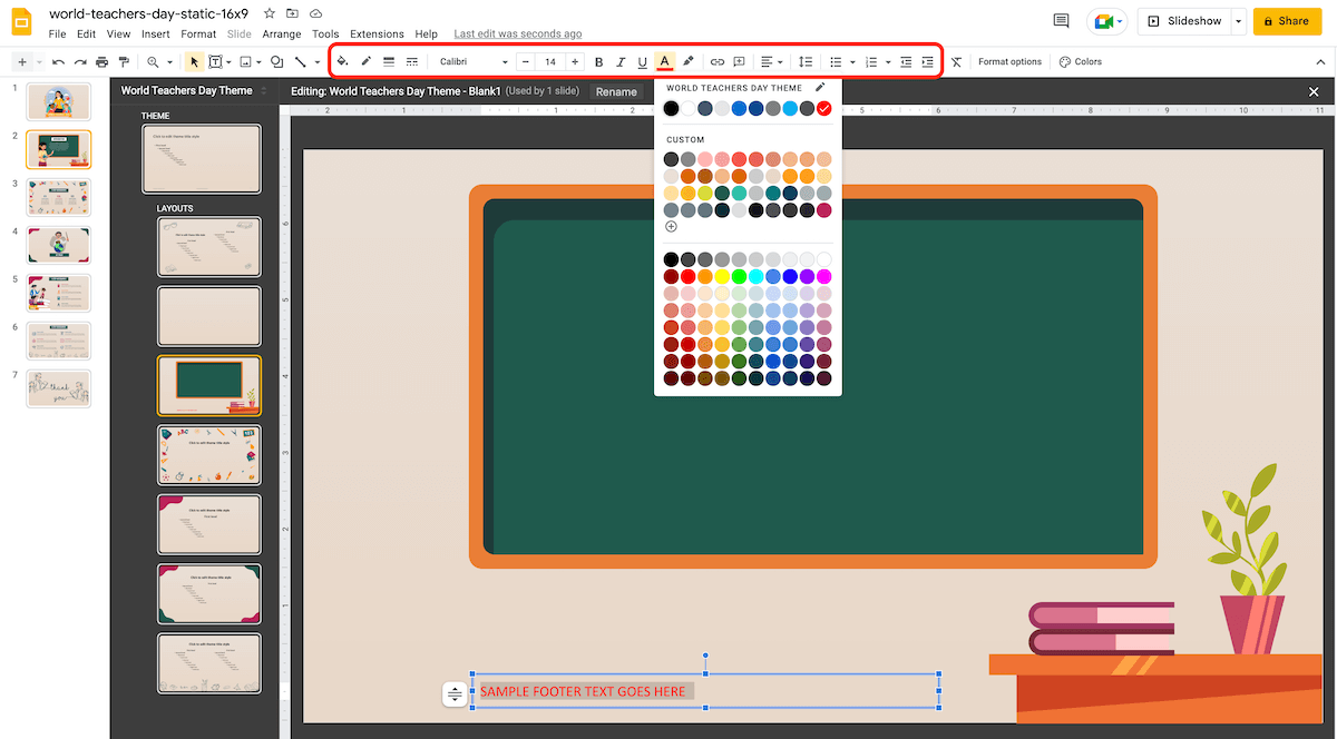 How to Add Footers in Google Slides