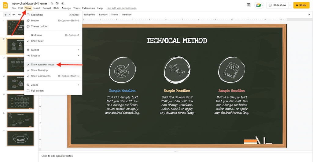 How To Add And Work With Speaker Notes In Google Slides