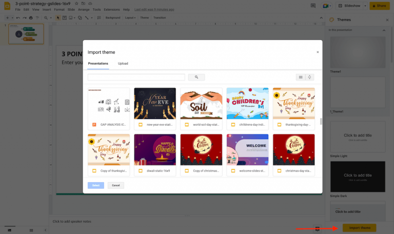 How to Add or Change Themes in Google Slides