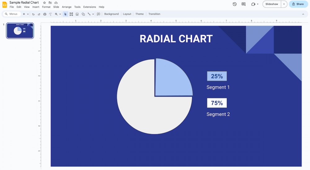 How to Make a Radial Chart in Google Slides
