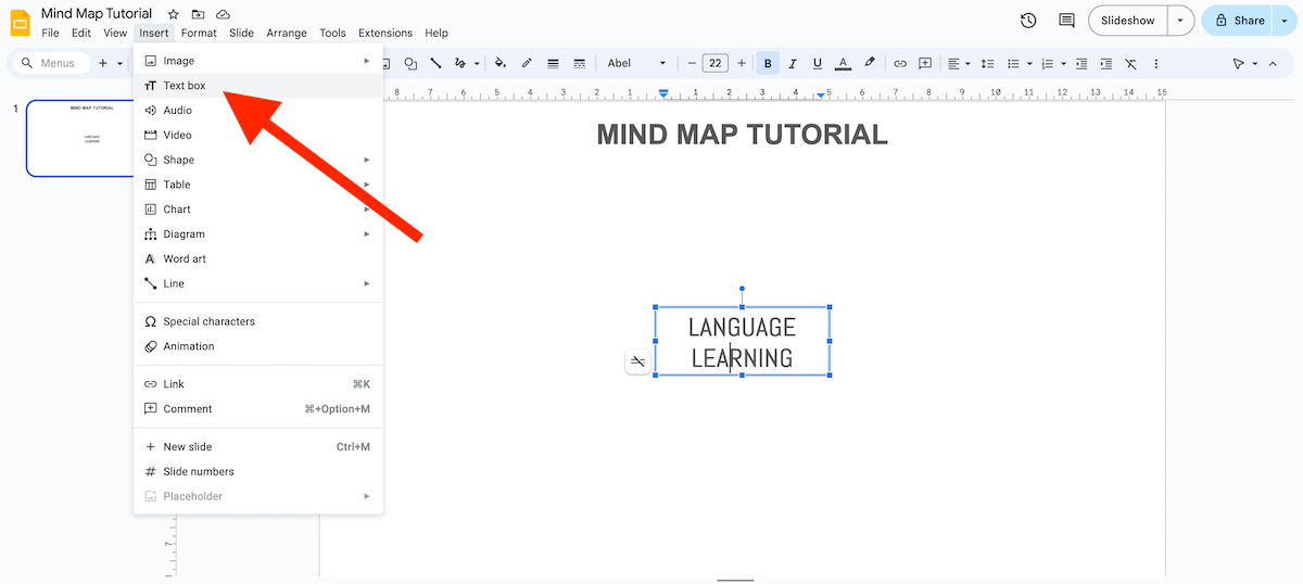 Simple Steps to Create a Mind Map in Google Slides