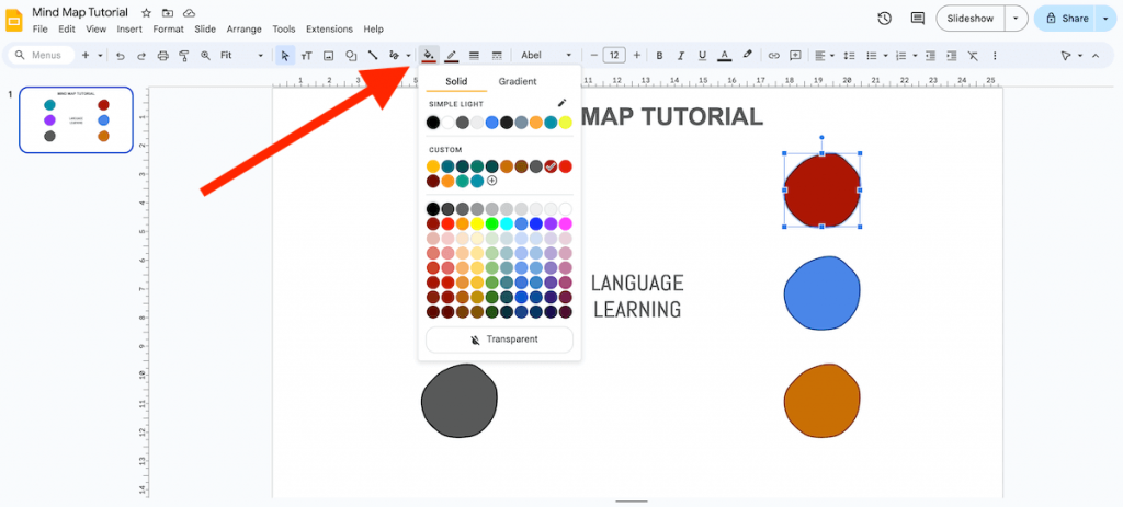 Simple Steps to Create a Mind Map in Google Slides