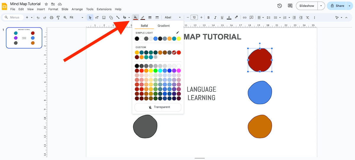 Simple Steps to Create a Mind Map in Google Slides