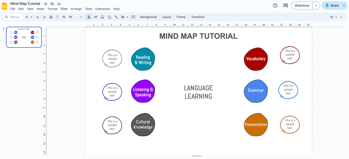 Simple Steps to Create a Mind Map in Google Slides