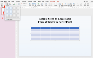 Simple Steps to Create and Format Tables in PowerPoint